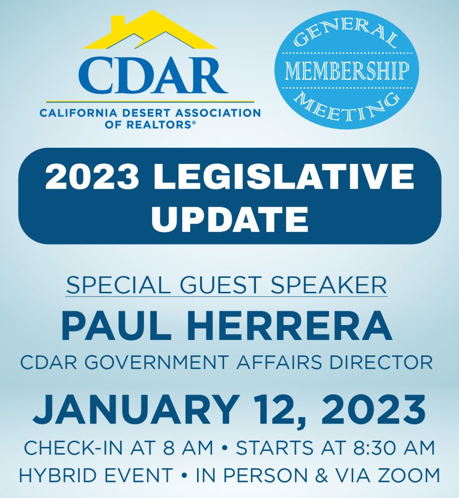 Upcoming Events – California Desert Association of REALTORS®
