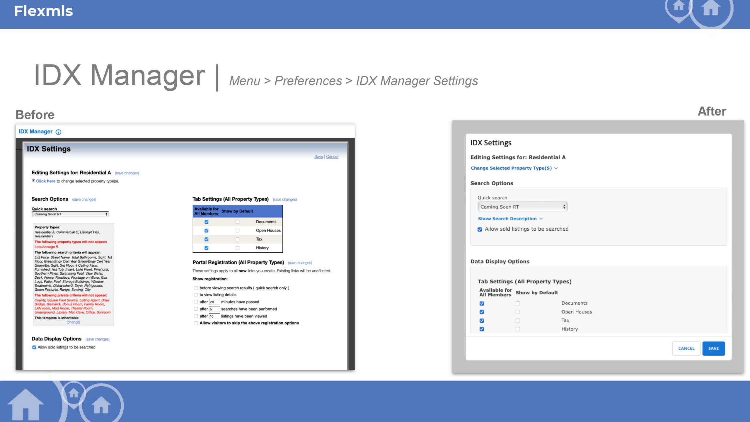 FLEXMLS Update - IDX Manager Interface Update - California Desert ...